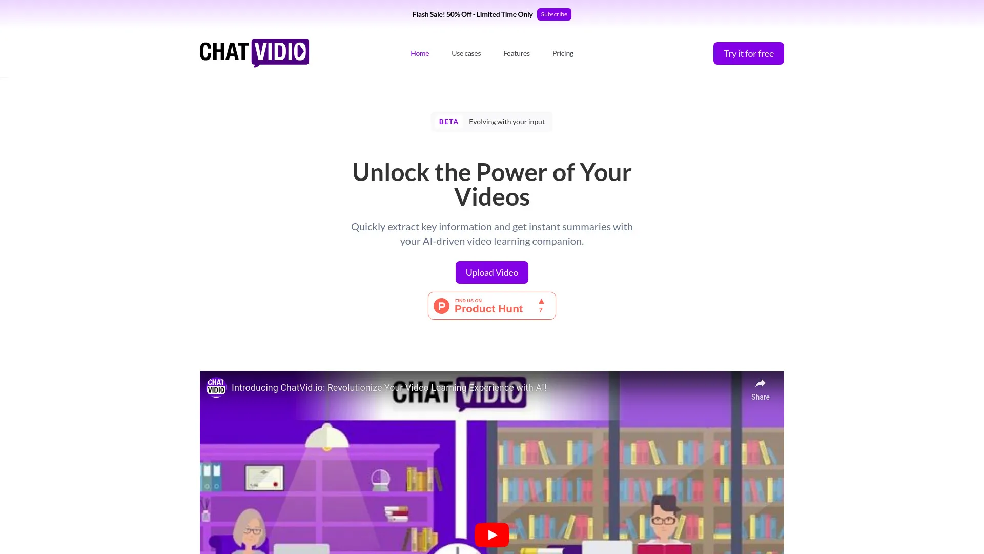 Aprendizaje de Video Impulsado por IA con ChatVid.io | Creati.ai