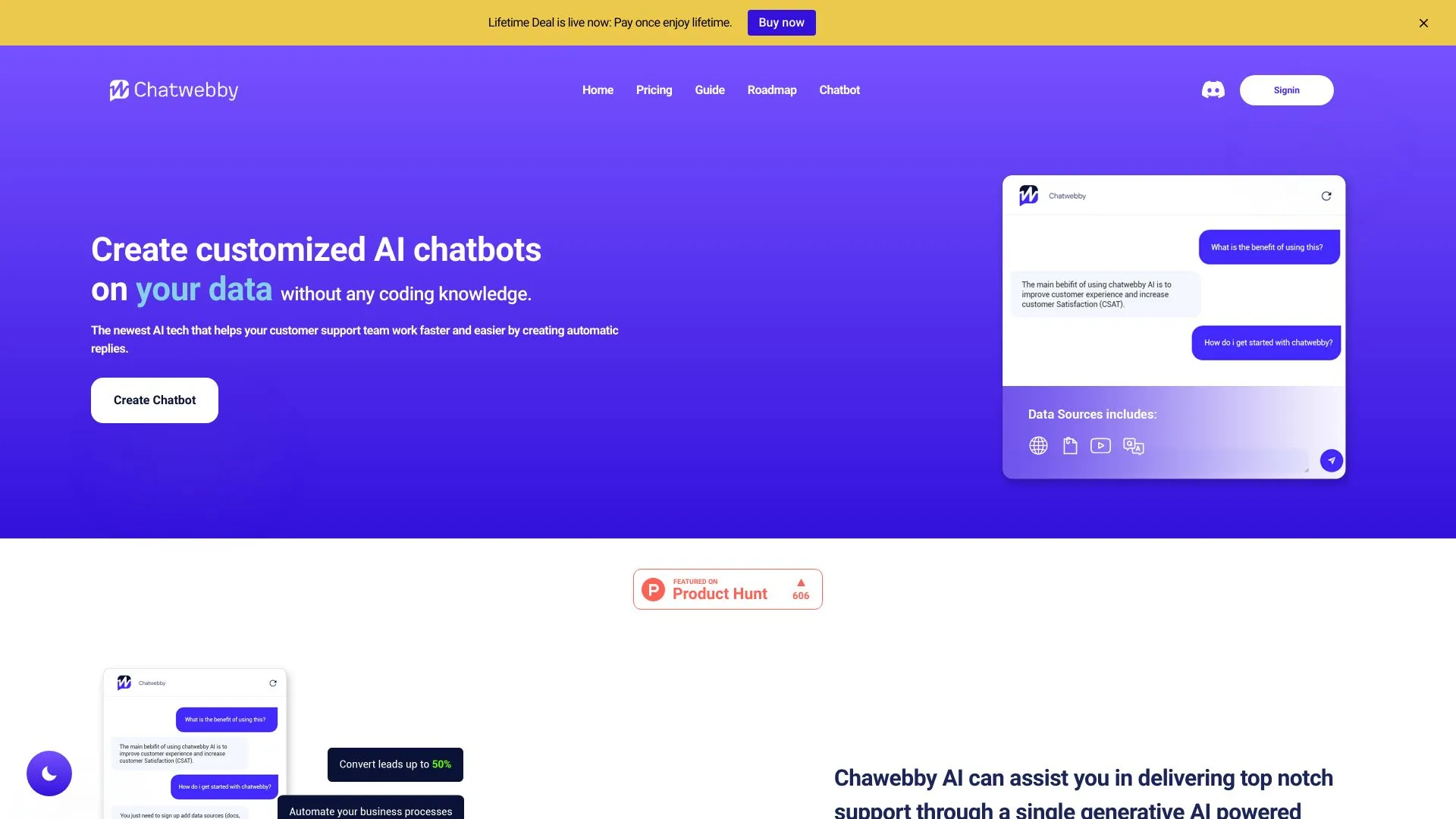 ChatWebby - Plataforma de Construcción de Chatbots de IA | Creati.ai