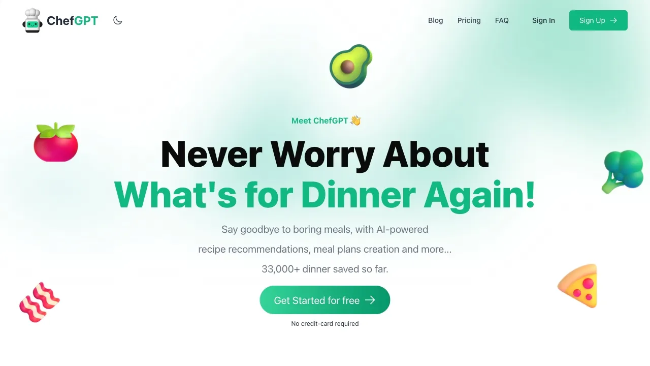 ChefGPT: Your AI-Powered Personal Chef for Recipes & Meal Plans | Creati.ai