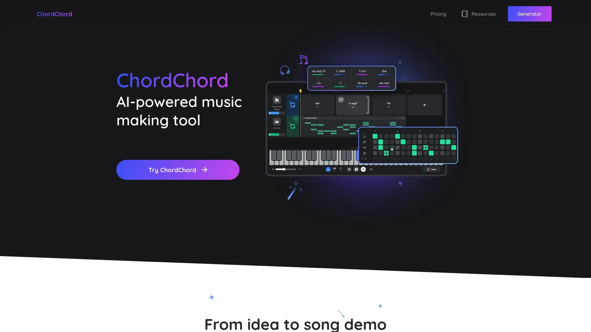 ChordChord: AI-Powered Music Creation Tool for Songwriters | Creati.ai