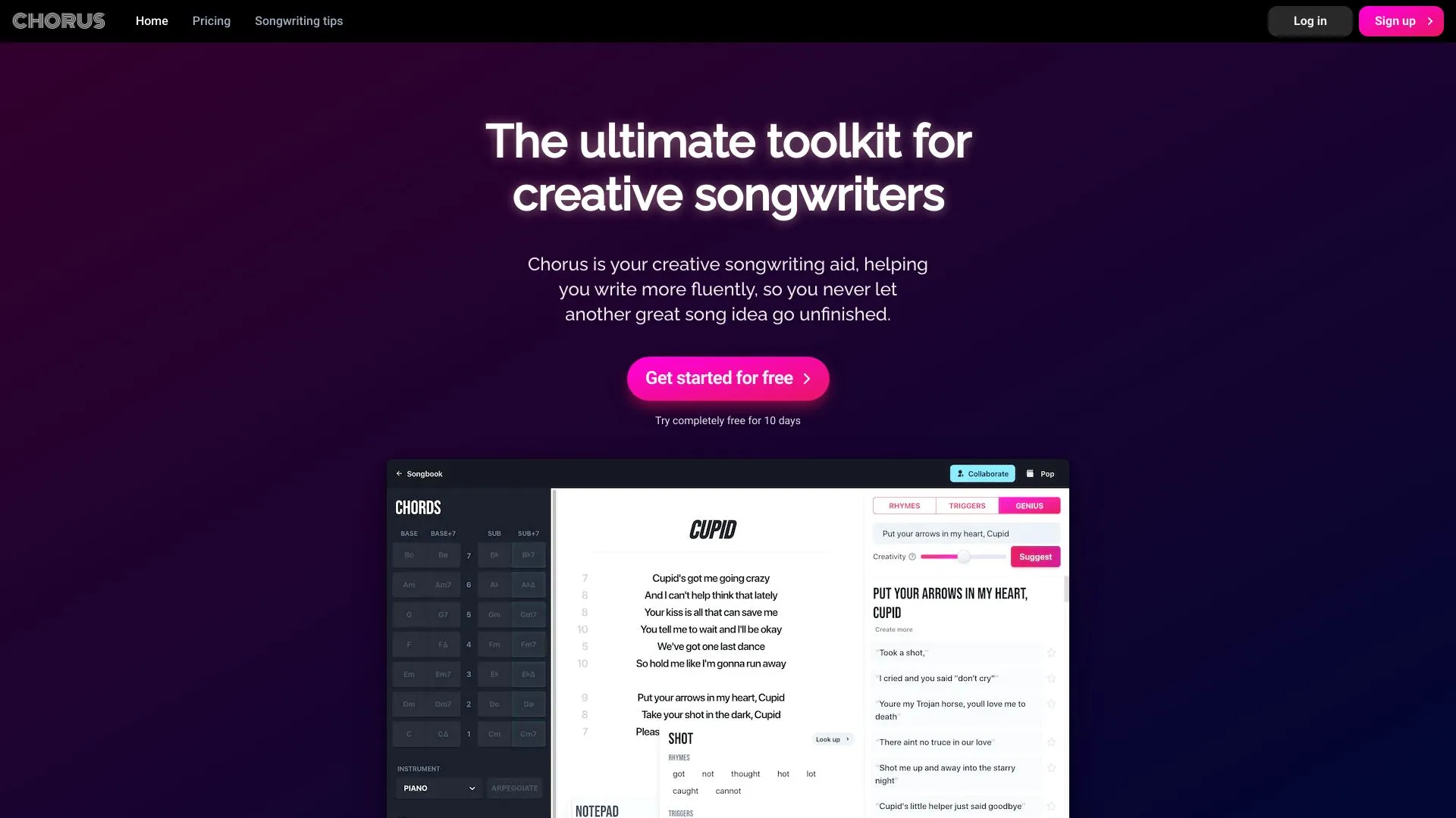 Chorus: AI-powered Songwriting Assistant | Creati.ai