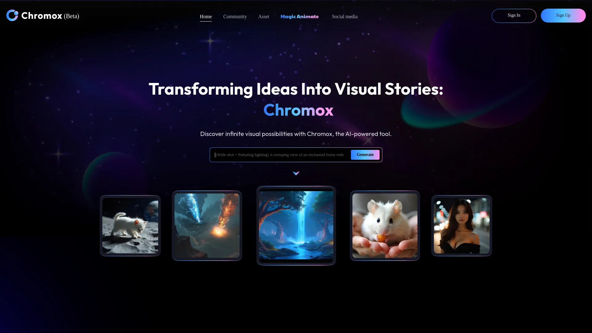 Chromox: AI-Powered Tool for Visual Content Creation | Creati.ai
