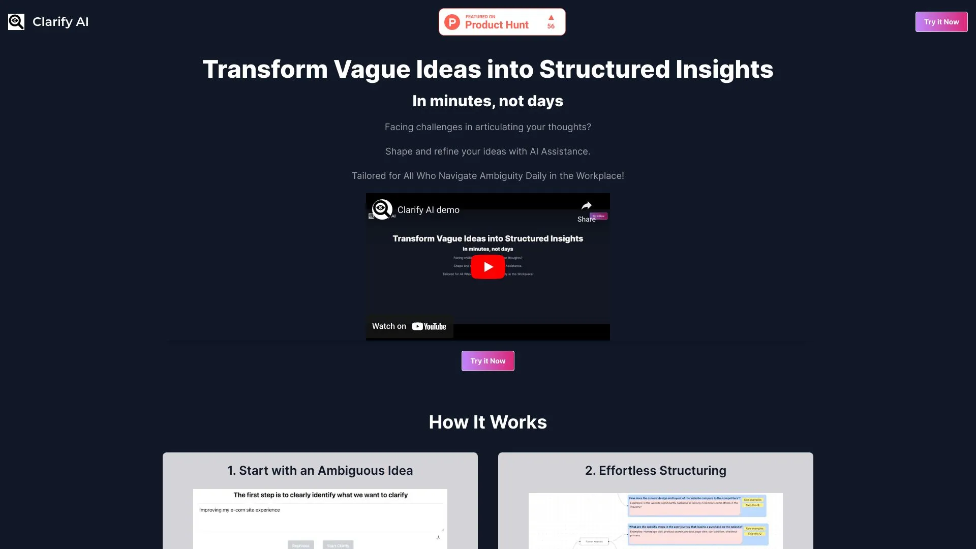 Clarify AI: AI Assistance for Idea Refinement | Creati.ai
