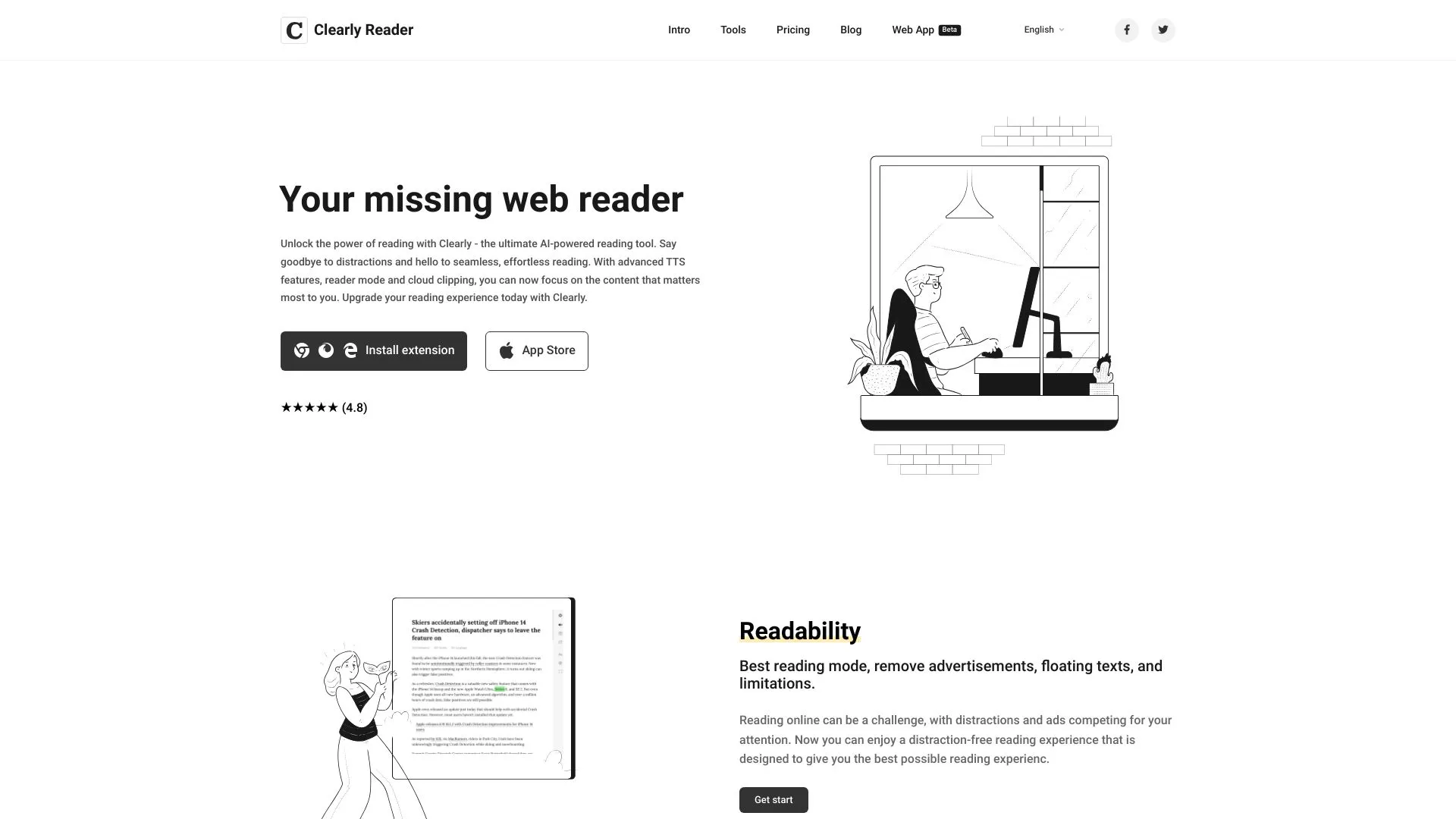 Clearly Reader - Mejora tu experiencia de lectura en línea | Creati.ai