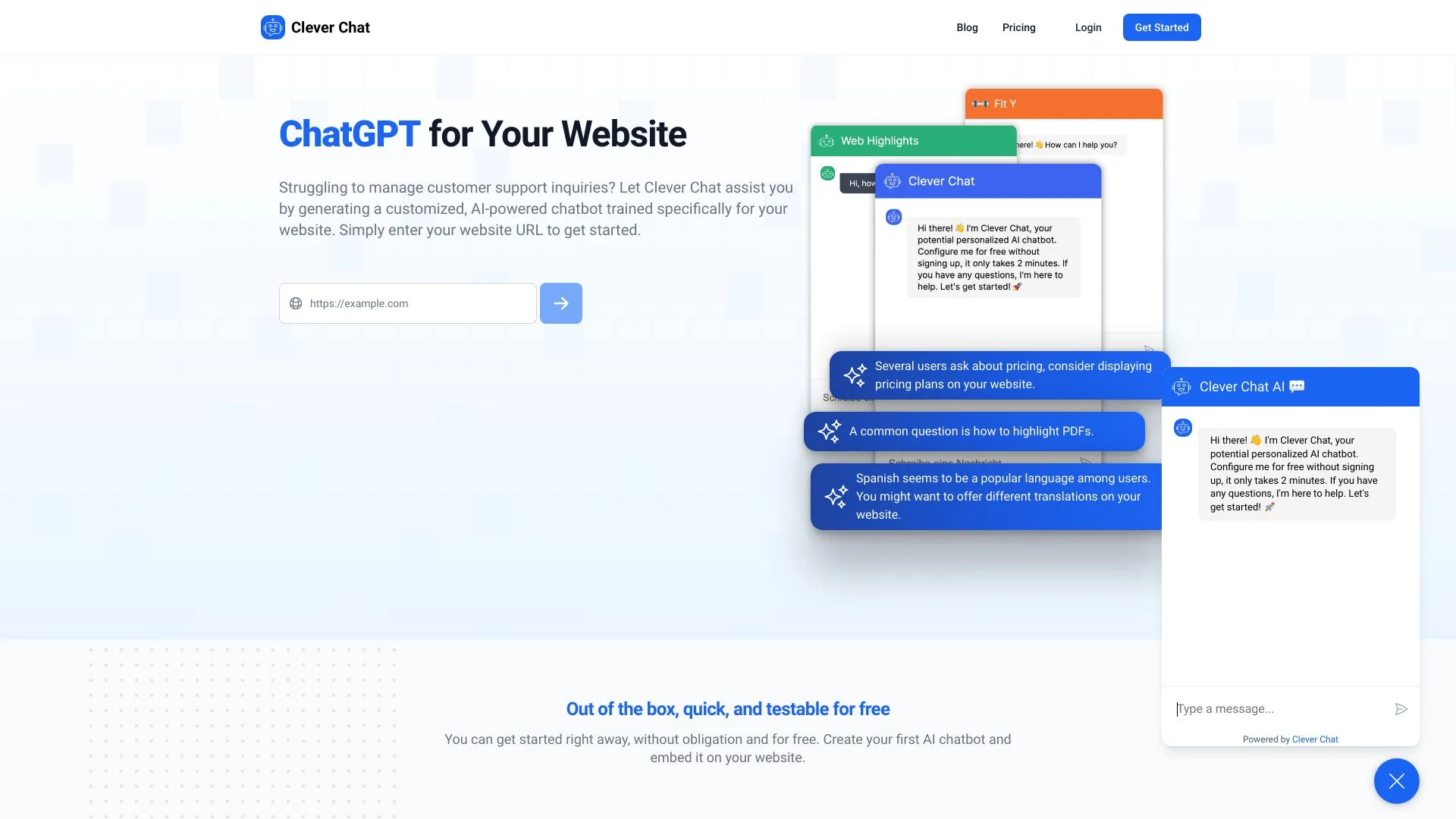 Clever Chat - Chatbot de Soporte al Cliente Impulsado por IA | Creati.ai