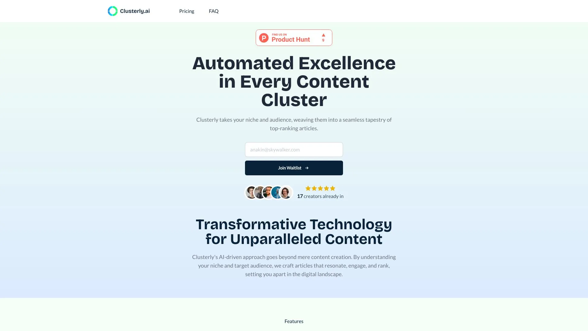 Clusterly.ai - Automated Keyword Clustering for SEO | Creati.ai