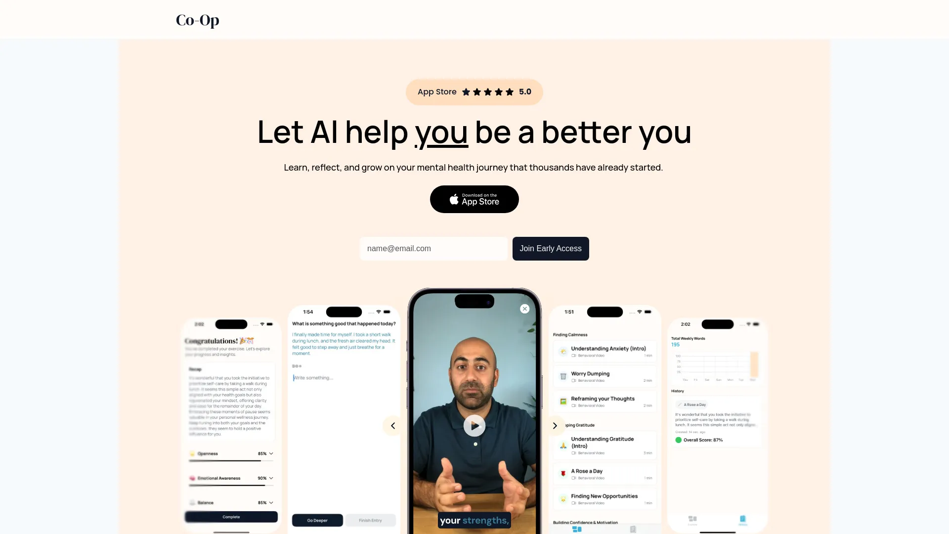 Co-Op: AI-Powered Mental Health Self-Therapy Platform | Creati.ai