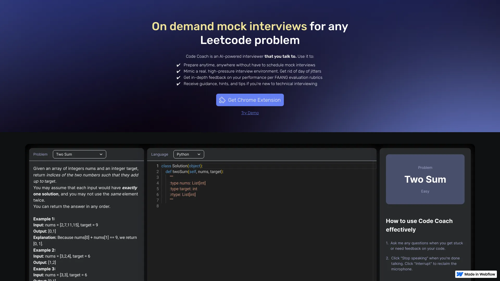 AI-Driven Technical Interview Prep | Code Coach | Creati.ai
