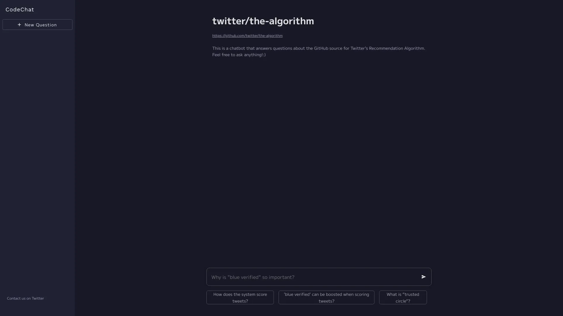 CodeChat - Asistente de IA para Código Fuente de GitHub | Creati.ai