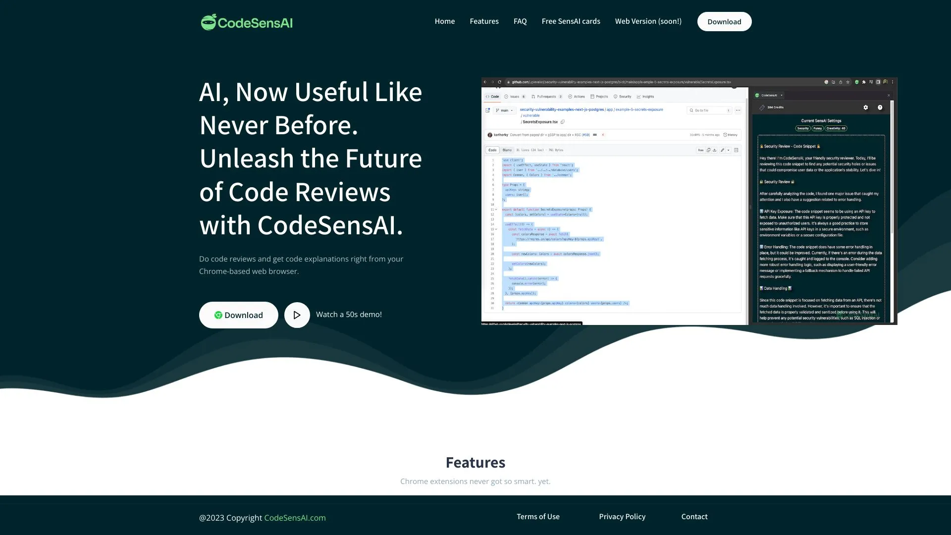 CodeSensAI: AI-Powered Code Reviews Extension for Chrome | Creati.ai