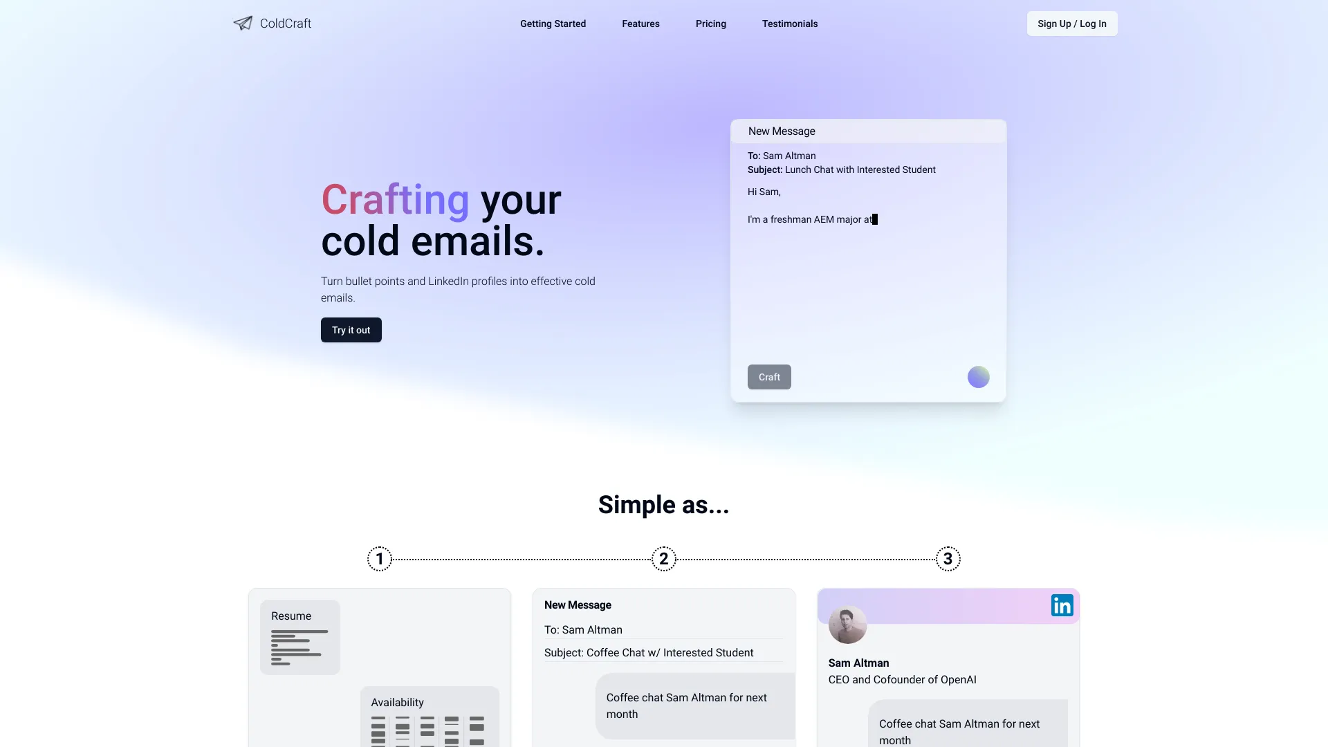 Automate Cold Emails with ColdCraft AI | Creati.ai