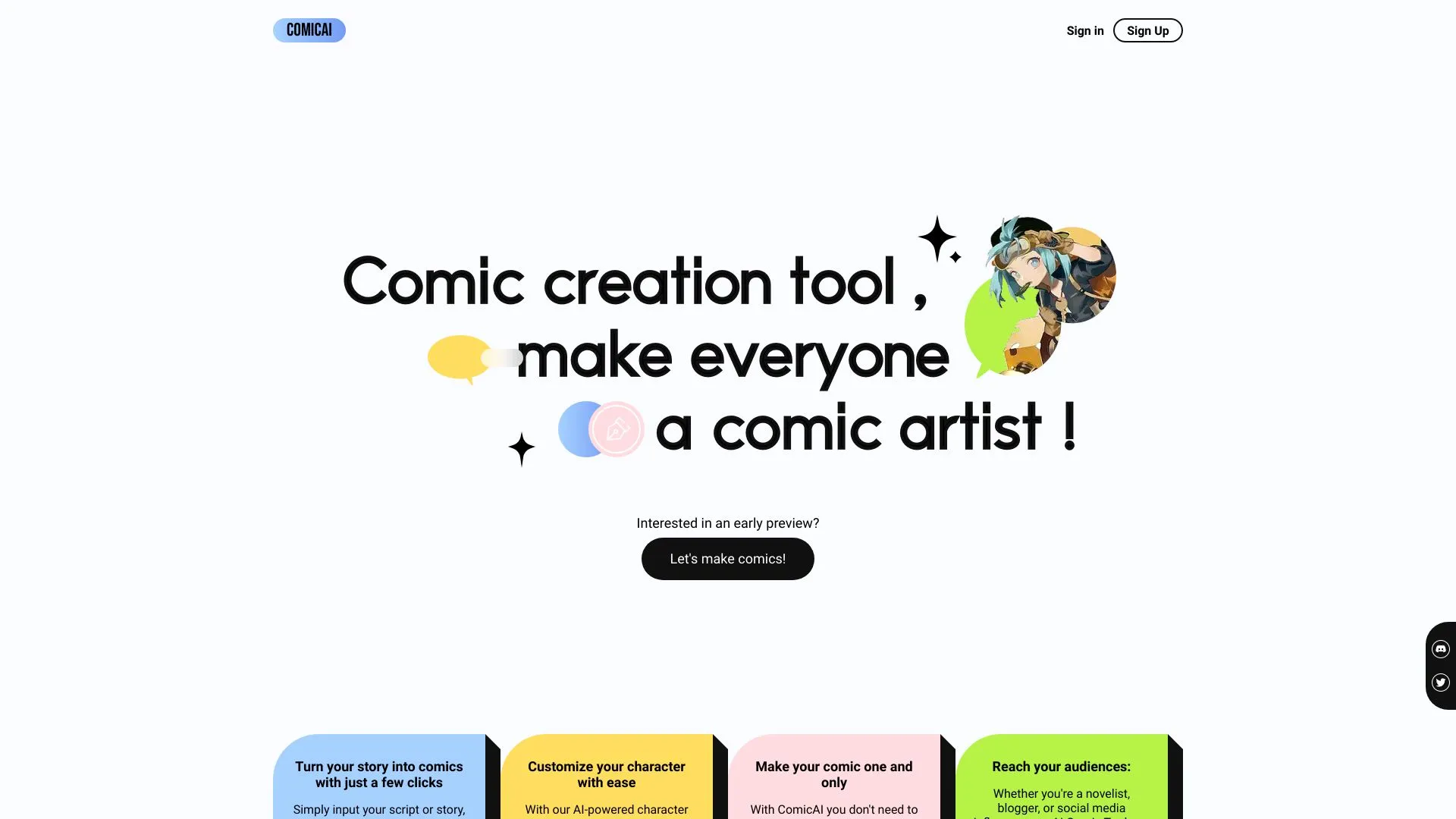 Comicai - Transform Stories into Stunning Comics with AI | Creati.ai