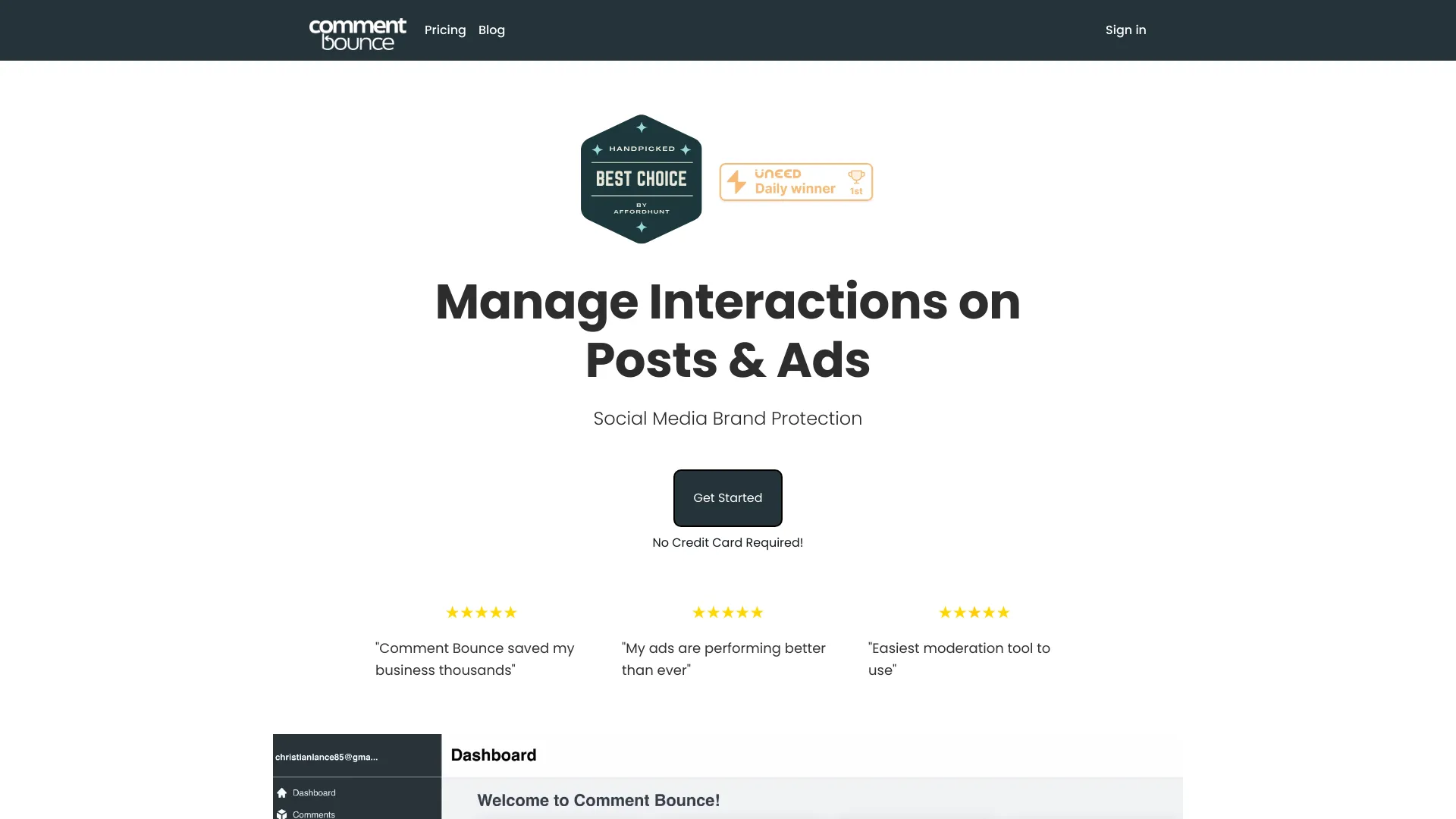 Comment Bounce: AI-Powered Social Media Comment Moderation | Creati.ai