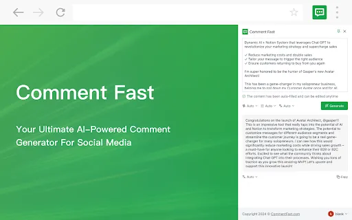 Comment Fast: AI Comment Generator for Social Media | Creati.ai