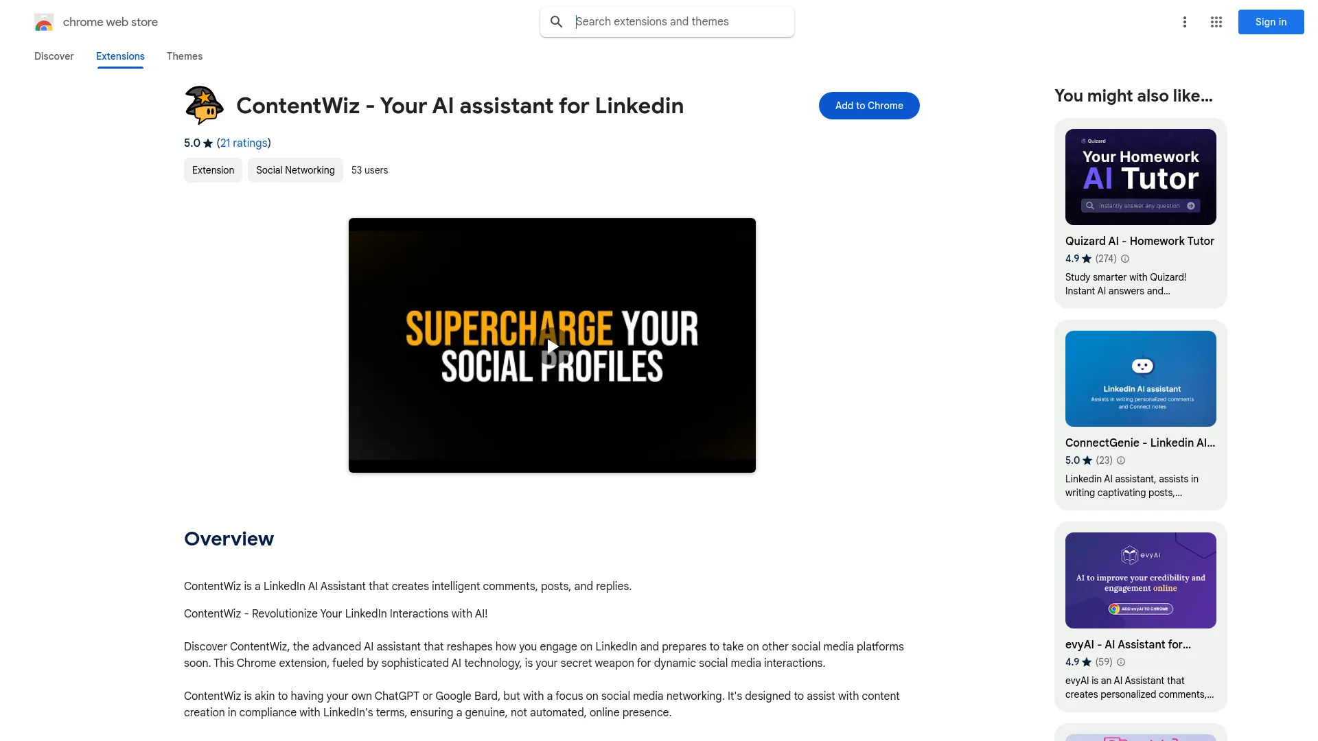 ContentWiz: AI Assistant for LinkedIn | Creati.ai