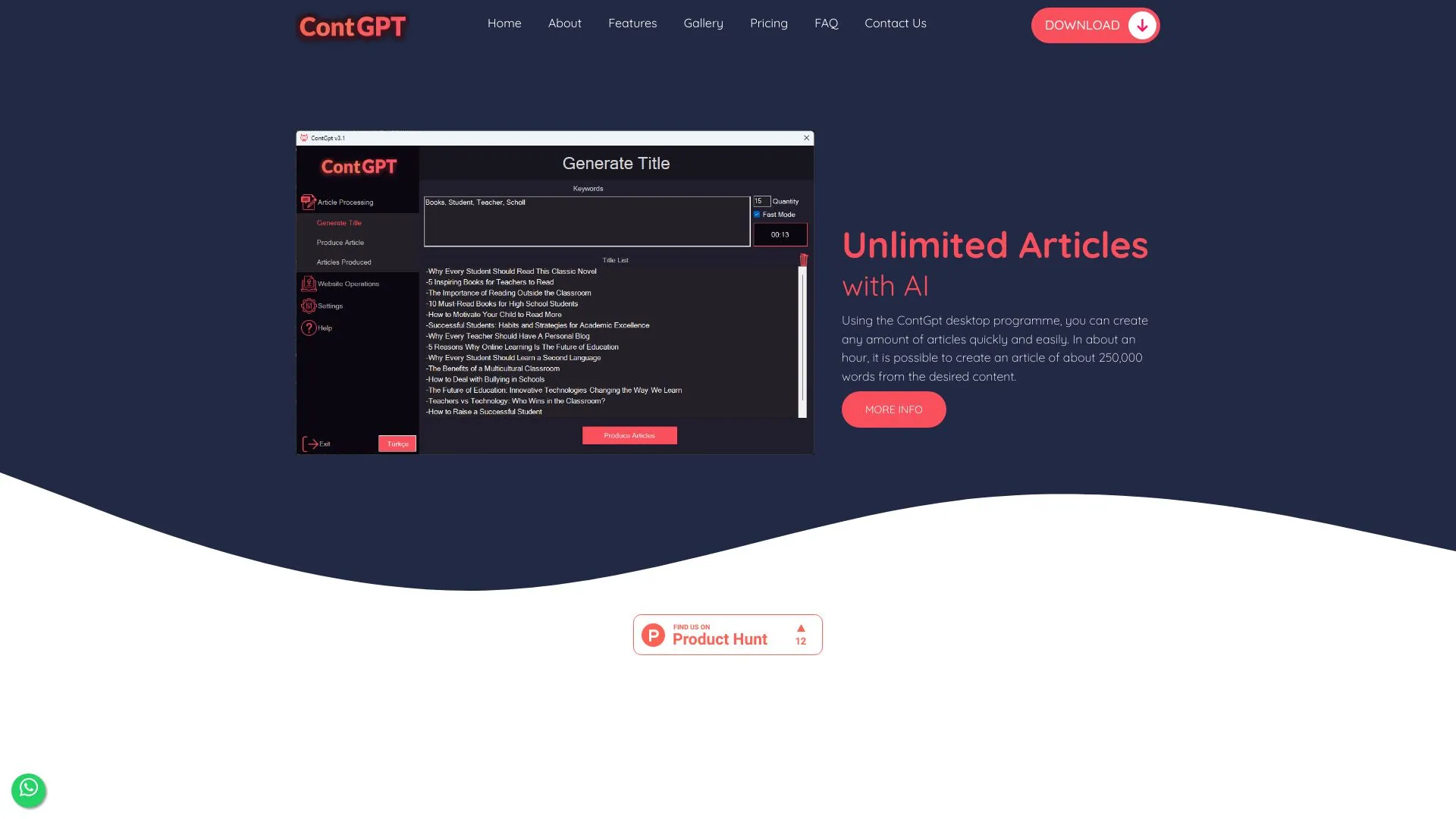 ContGpt: AI-Powered Article Generation Tool | Creati.ai
