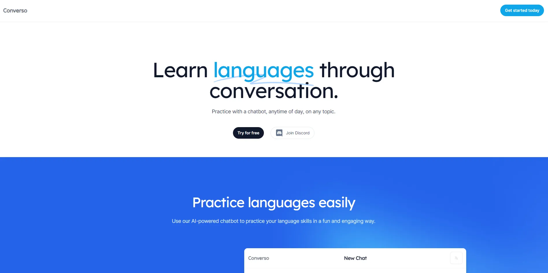 Converso Chat: Aprende inglés a través de conversaciones | Creati.ai