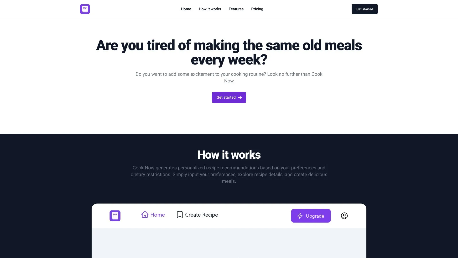 Cook Now - Generador de recetas personalizadas impulsado por IA | Creati.ai