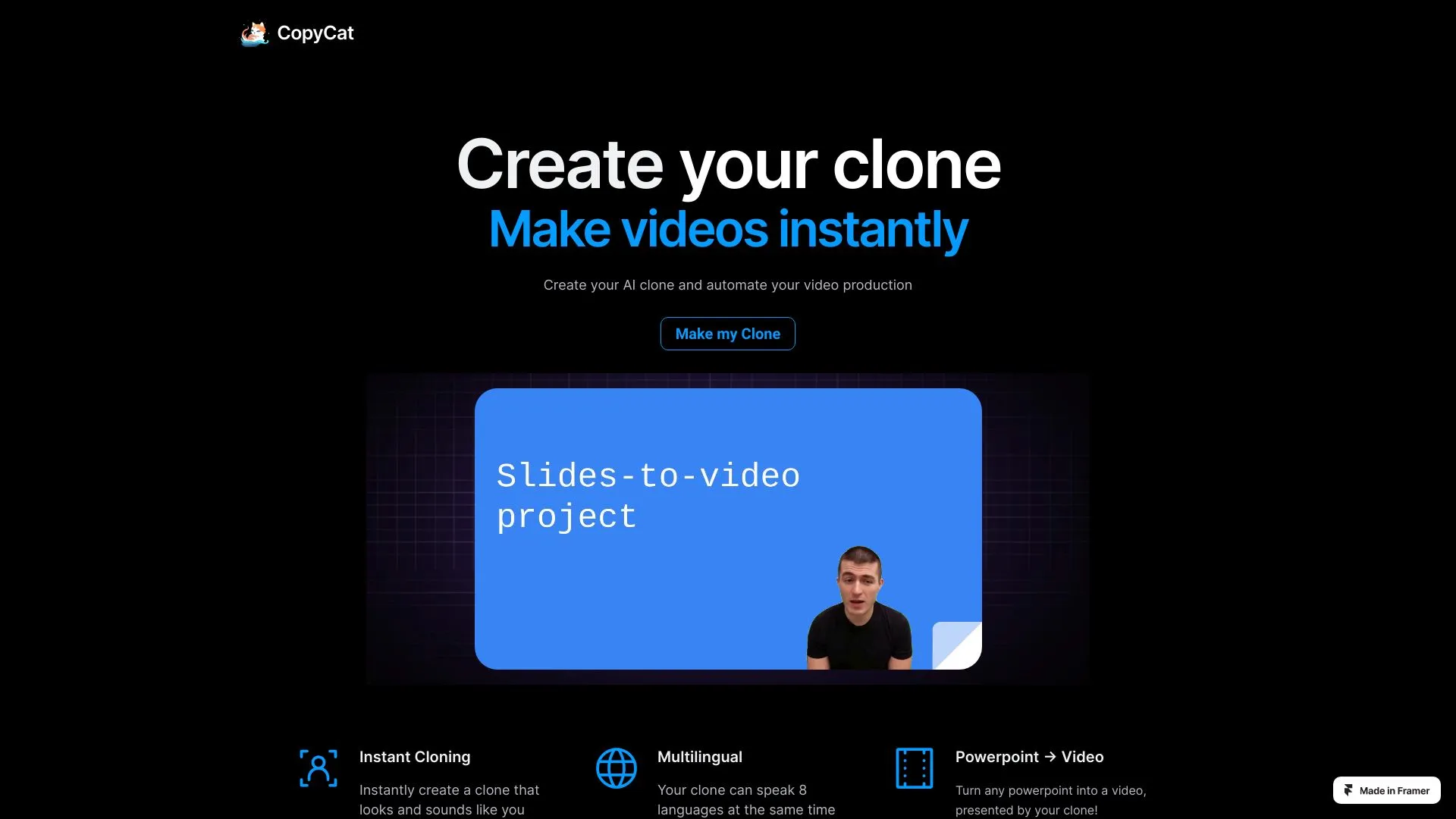 CopyCat Actor - AI-Powered Personalized Video Creation | Creati.ai