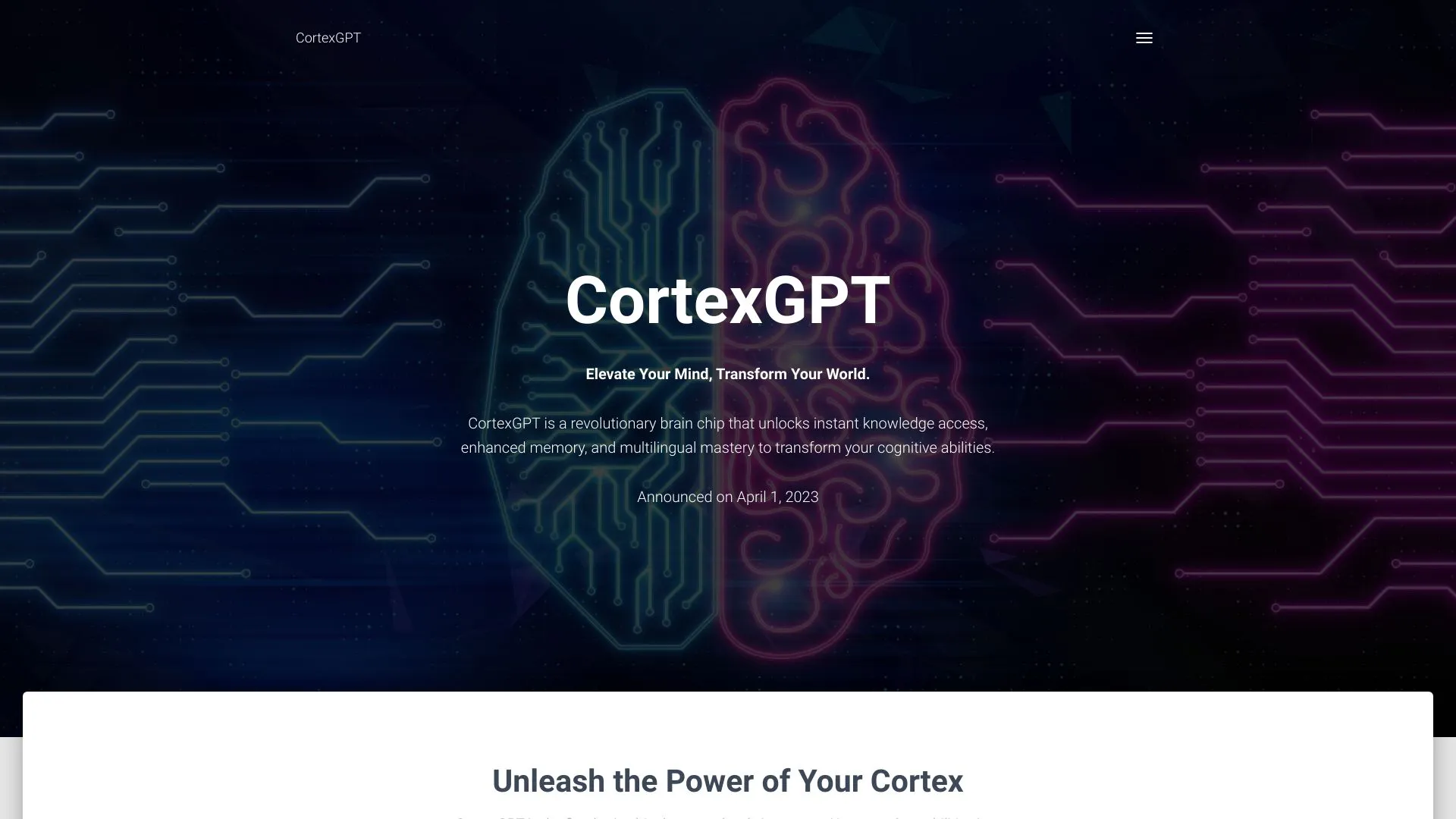 CortexGPT: Revolutionizing Cognitive Enhancement with AI | Creati.ai