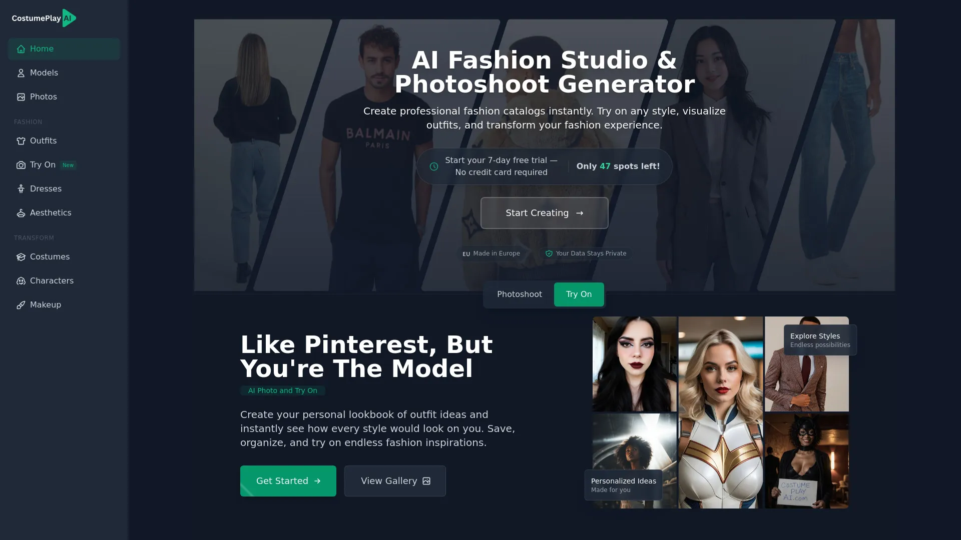 AI Fashion Studio | Create Virtual Fashion Catalogs | CostumePlay.AI | Creati.ai