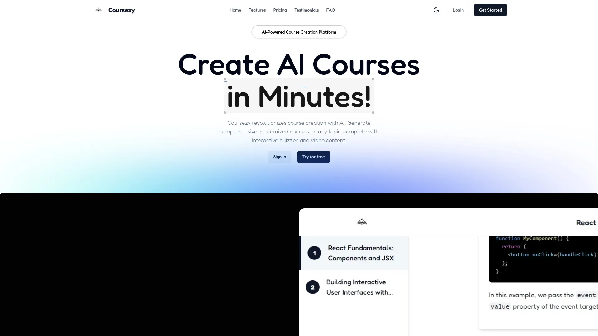 Coursezy - Online Learning Platform | Creati.ai