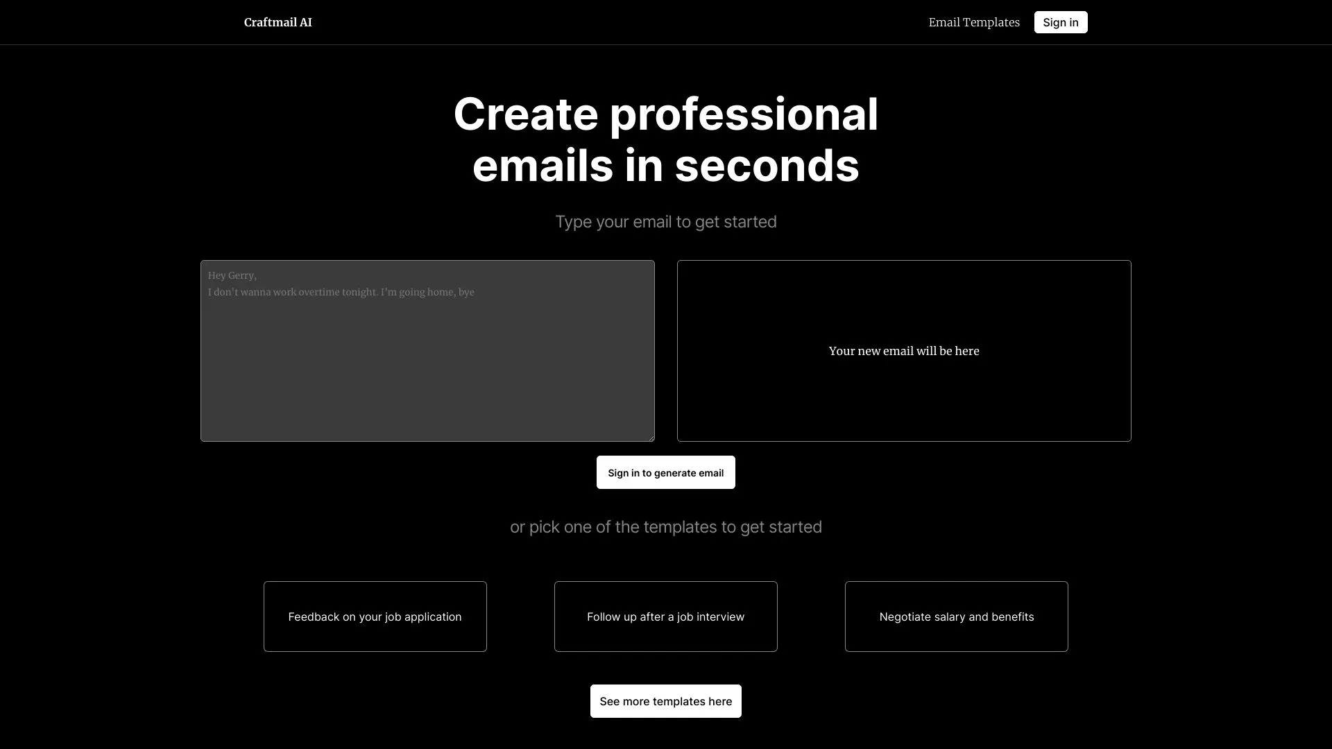 Craftmail AI - Effortless Professionally Written Emails | Creati.ai