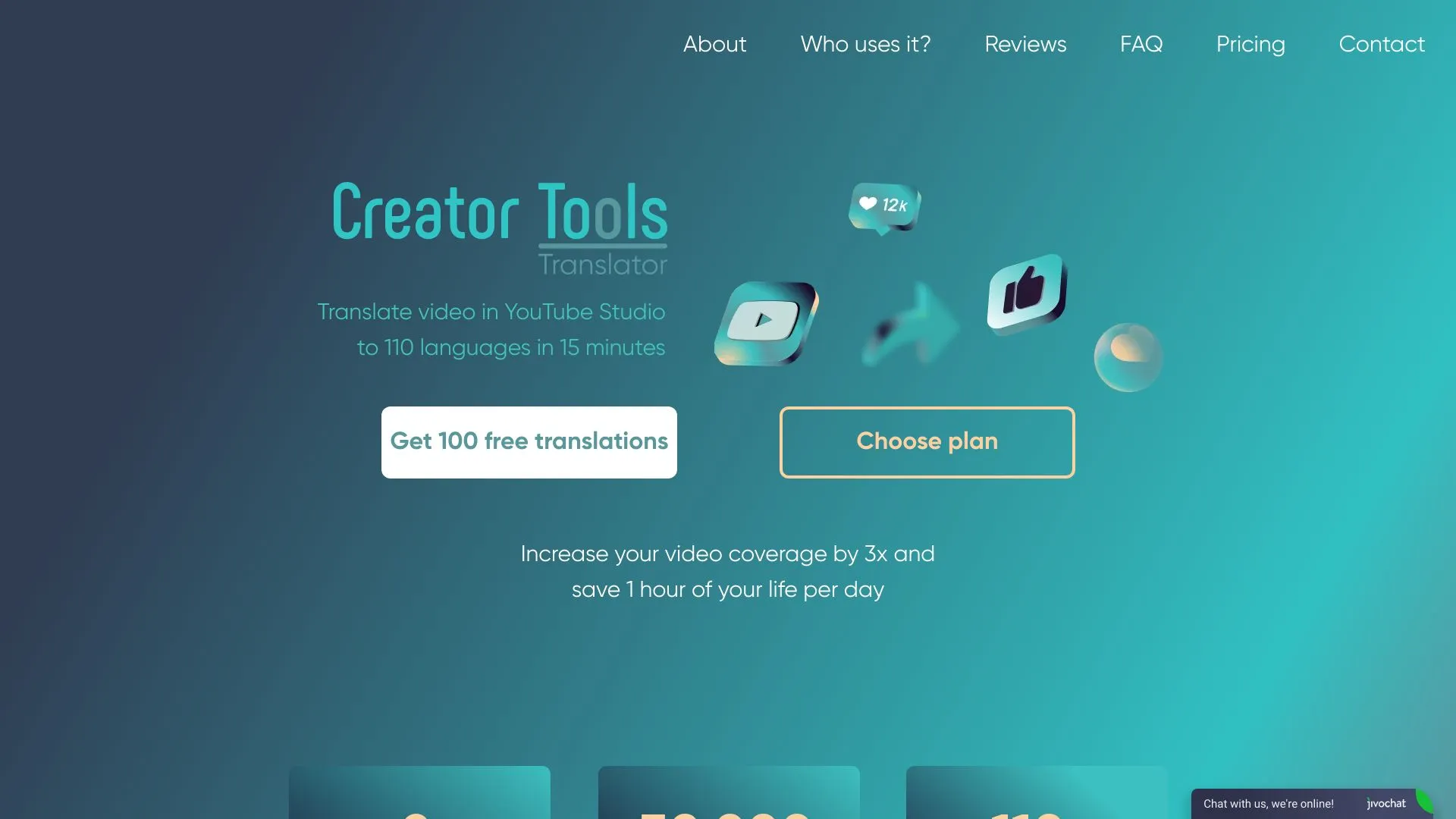 Creator Tools: 비디오 번역 및 프로모션 간소화 | Creati.ai