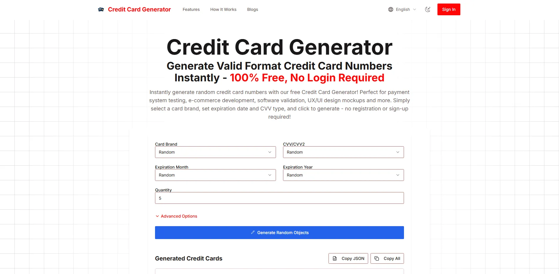 KI-Kreditkarten-Generator - Sichere & gültige Testkarten generieren ...