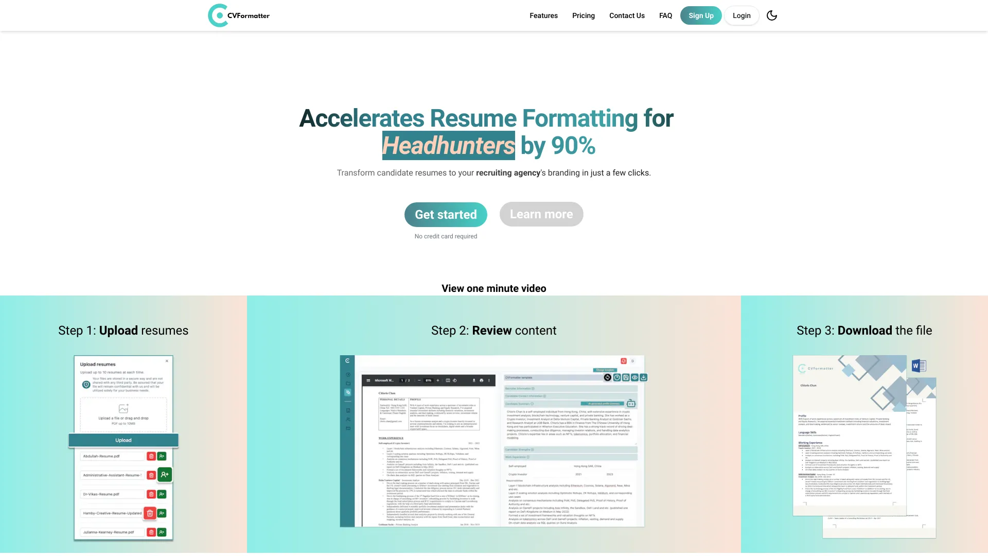 CVFormatter: Easy and Effective Resume Formatting Tool | Creati.ai