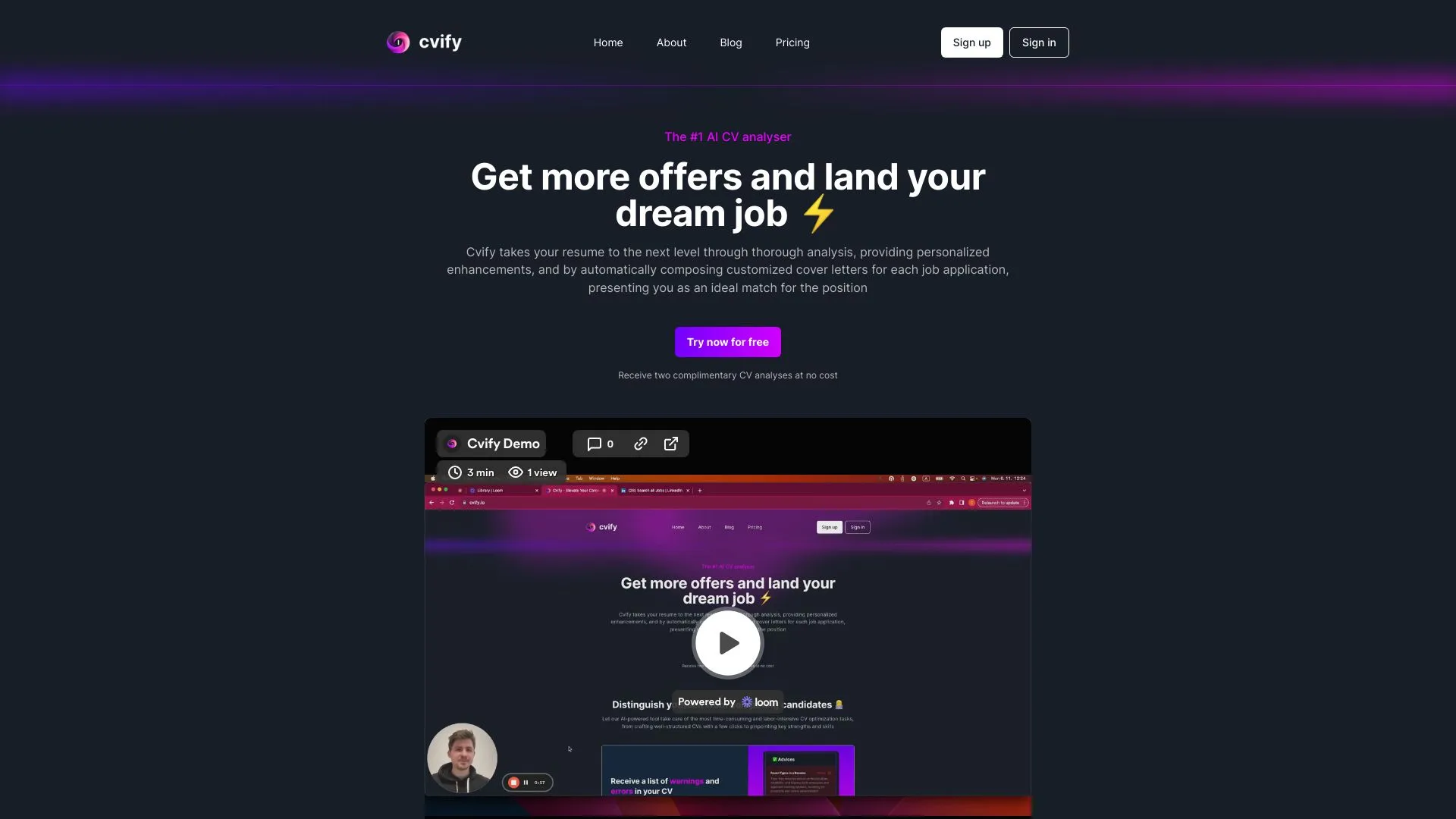 Optimize Your CV with AI-powered Cvify | Creati.ai