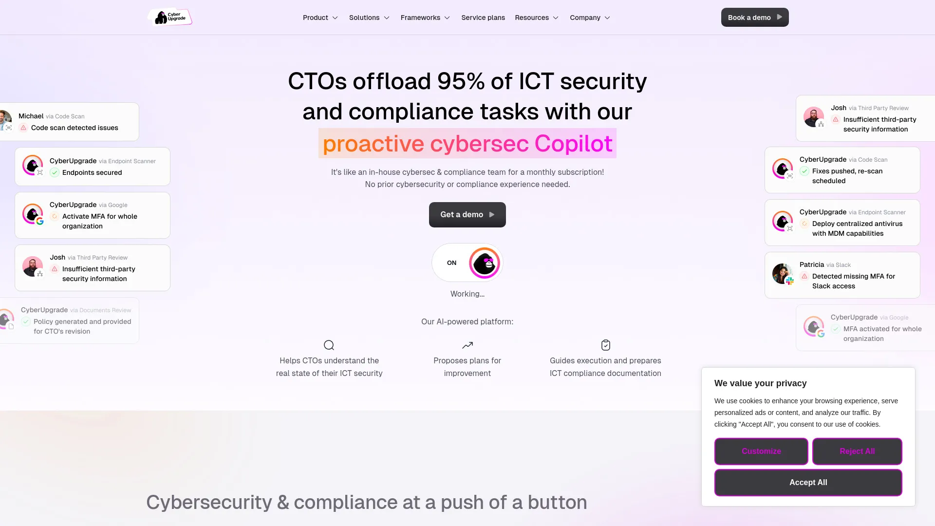 CyberUpgrade: Automate Financial Compliance & Cybersecurity | Creati.ai
