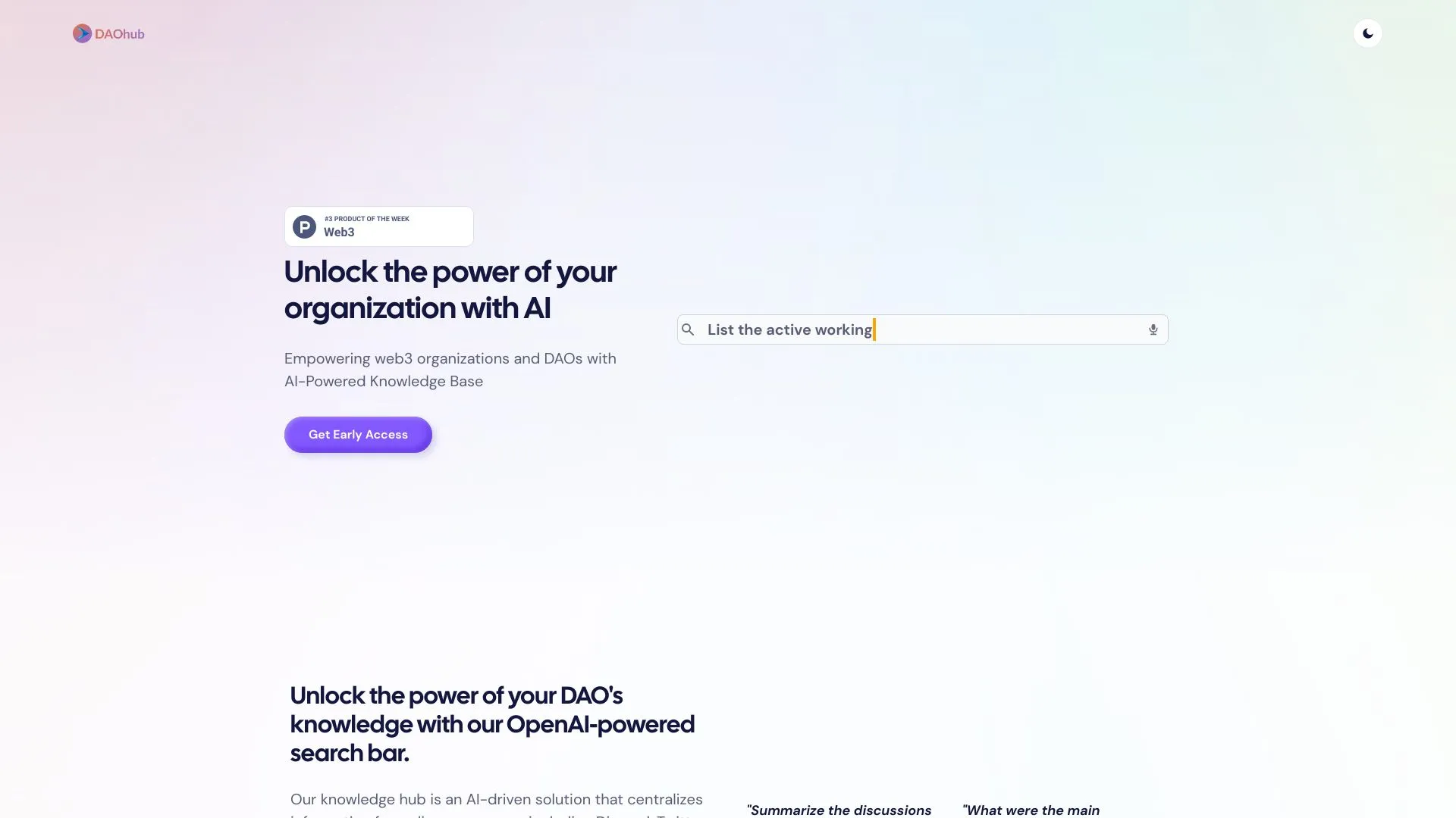 DAOhub - AI-Powered DAO Governance Platform | Creati.ai