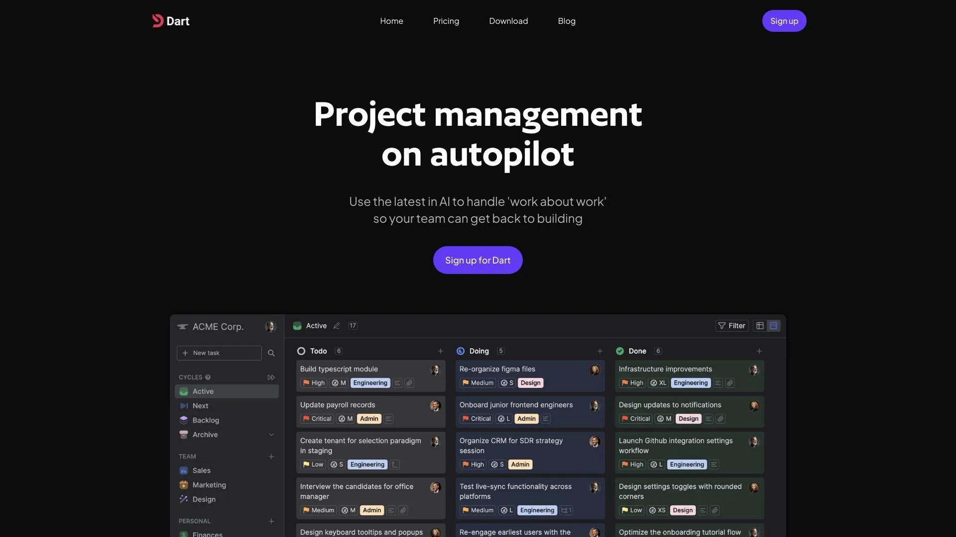Dart - AI-Powered Project Management | Creati.ai