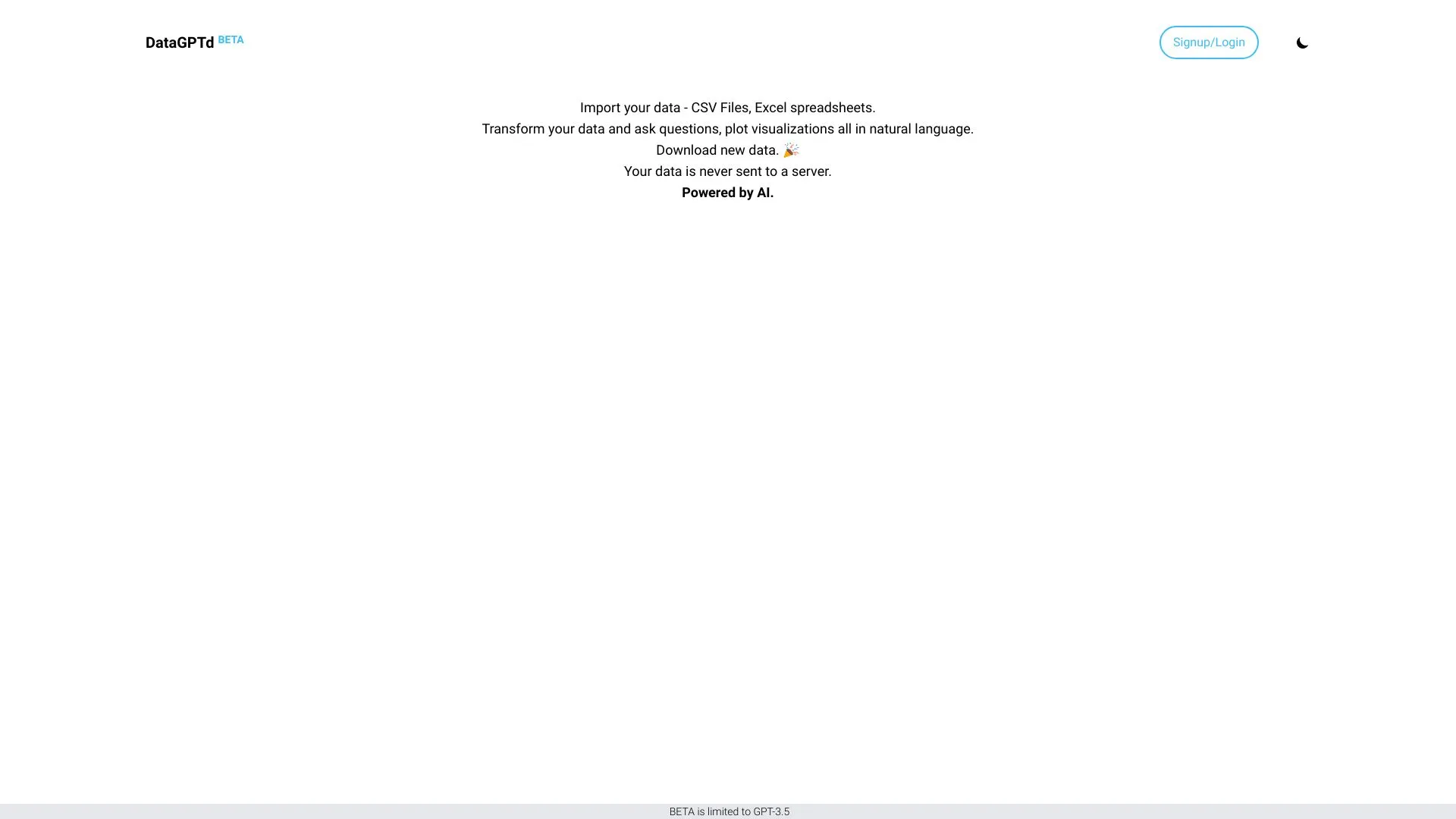 DataGPTD: Secure Browser-Based Data Analysis Tool | Creati.ai