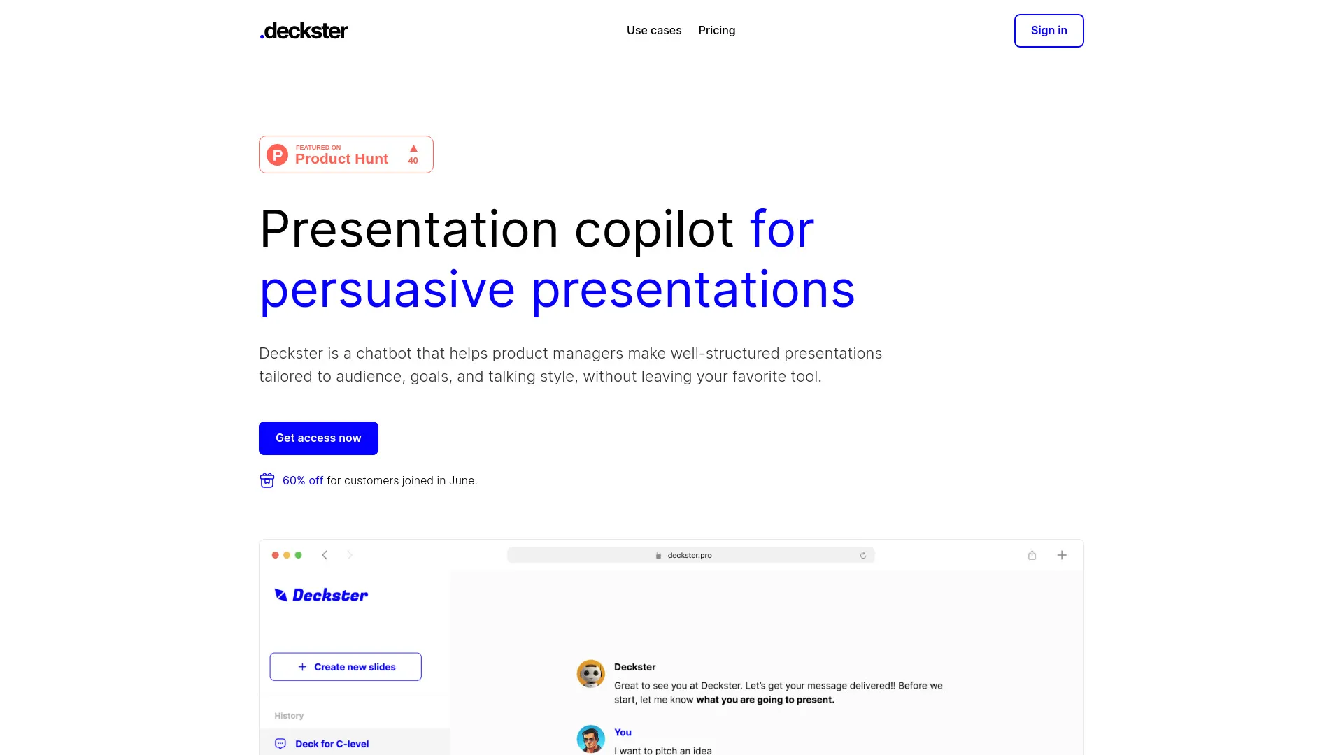 Deckster: The Ultimate Presentation Copilot | Creati.ai