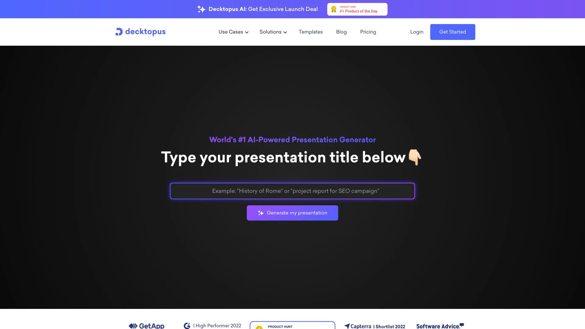 Decktopus: AI-Powered Presentation Maker | Creati.ai