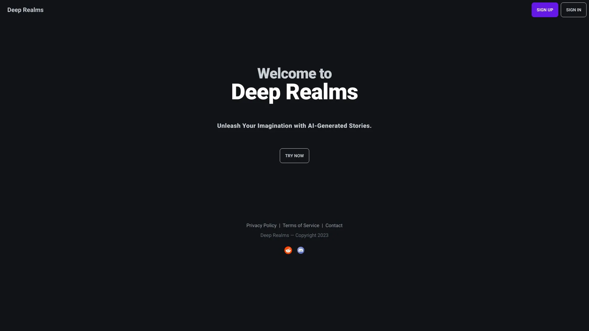 Deep Realms - AI Storytelling and Writing Platform | Creati.ai