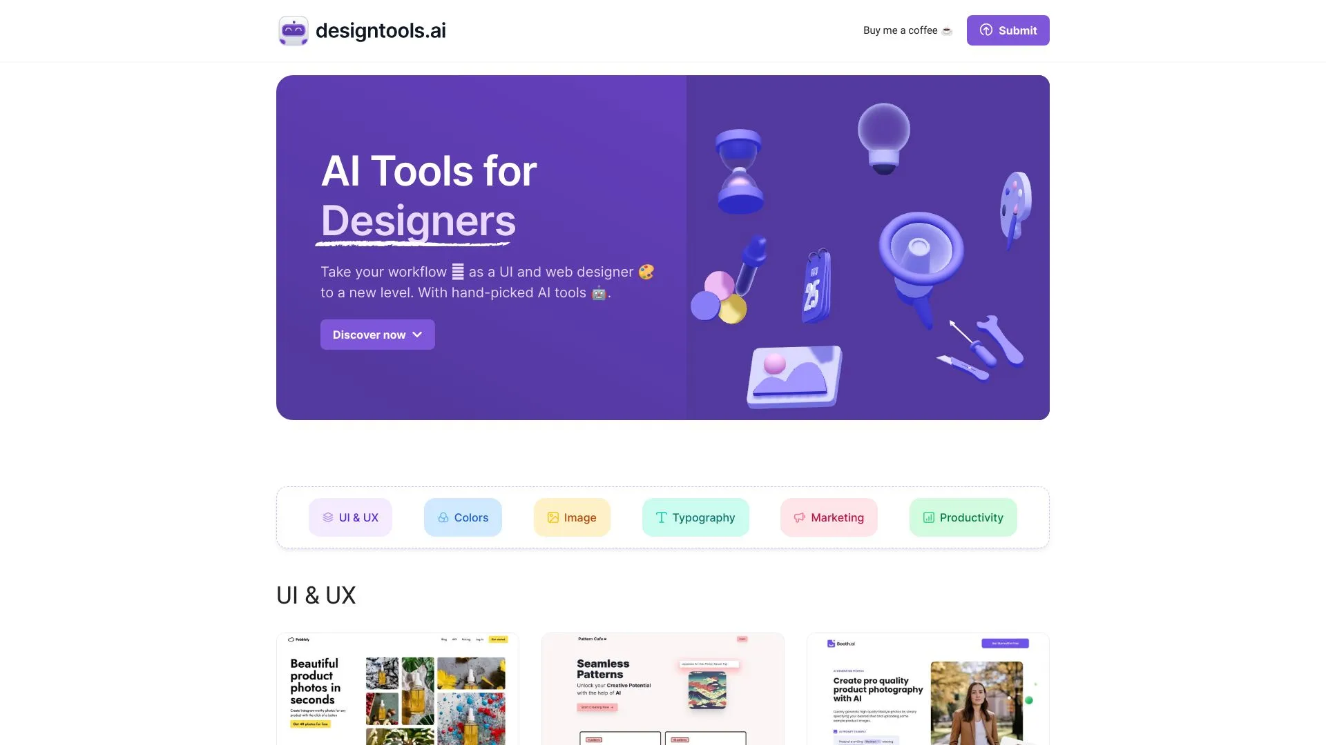 DesignTools.ai – AI-Powered Design Tools for Optimal Creativity | Creati.ai