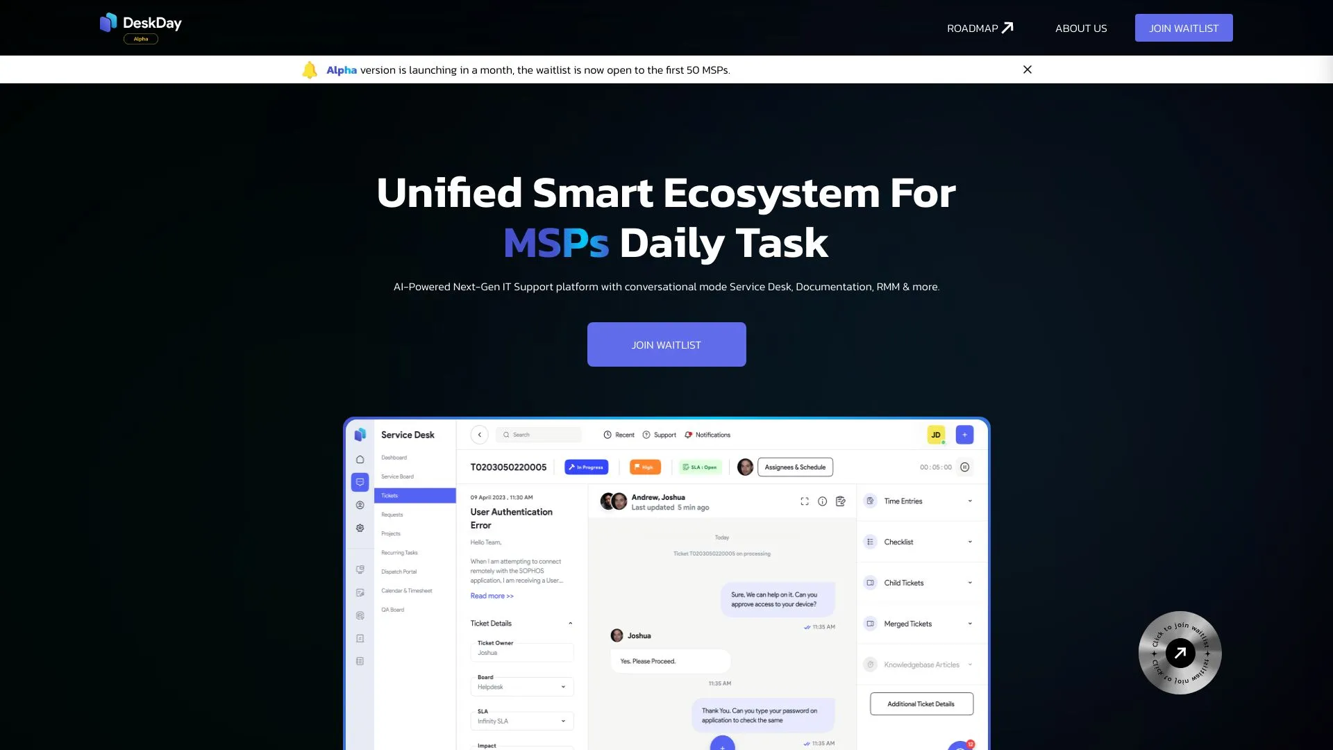DeskDay - AI-Powered IT Support Platform for MSPs | Creati.ai