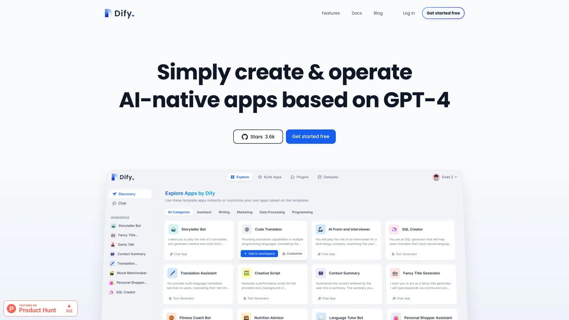Dify.AI: Construye y opera aplicaciones de IA generativa sin esfuerzo | Creati.ai