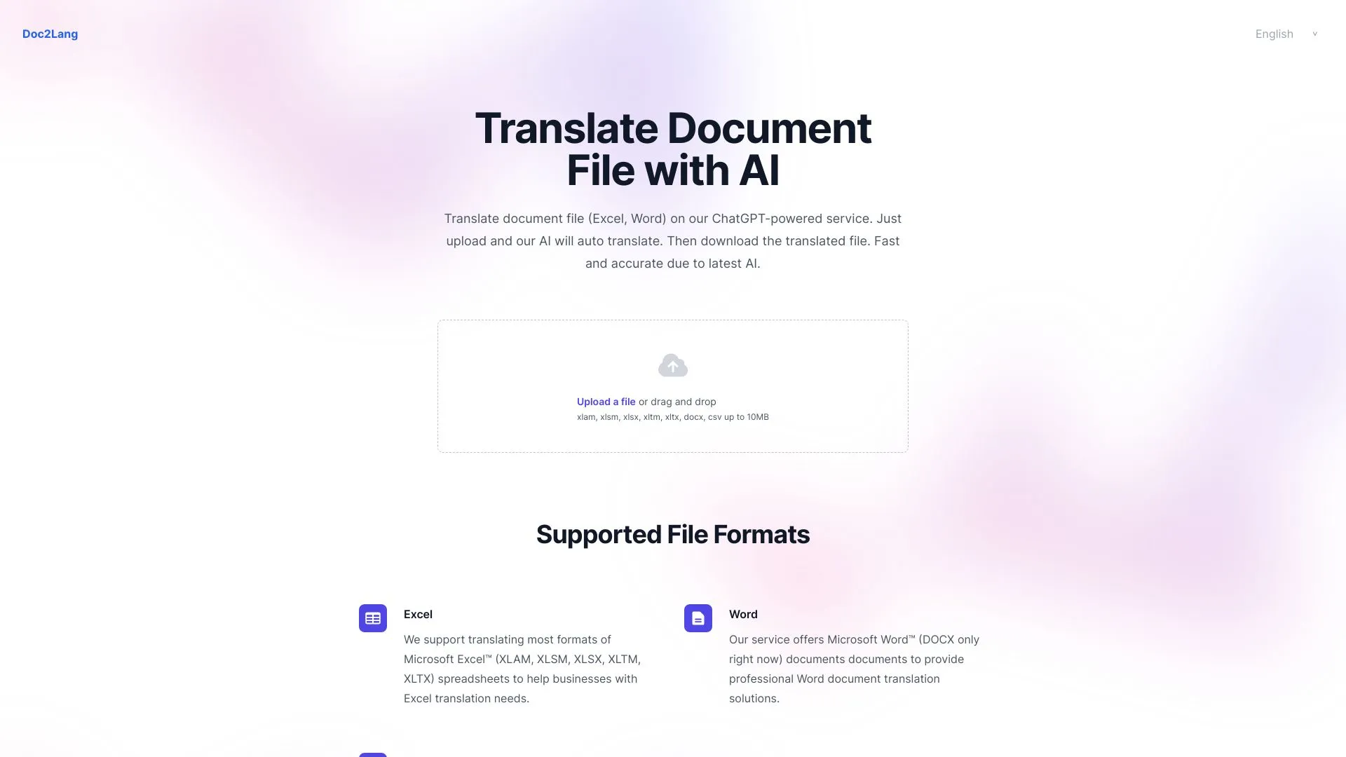 Doc2Lang - AI-Powered Document Translation | Creati.ai