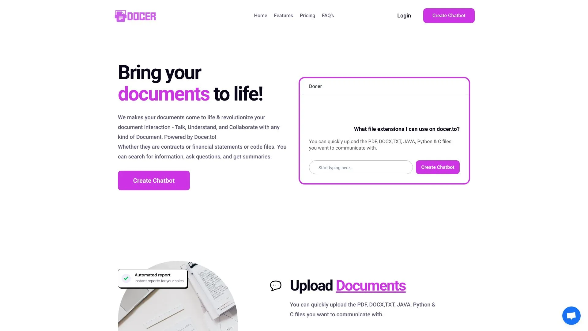 Docer.to: Interactive AI Document Chatbot | Creati.ai