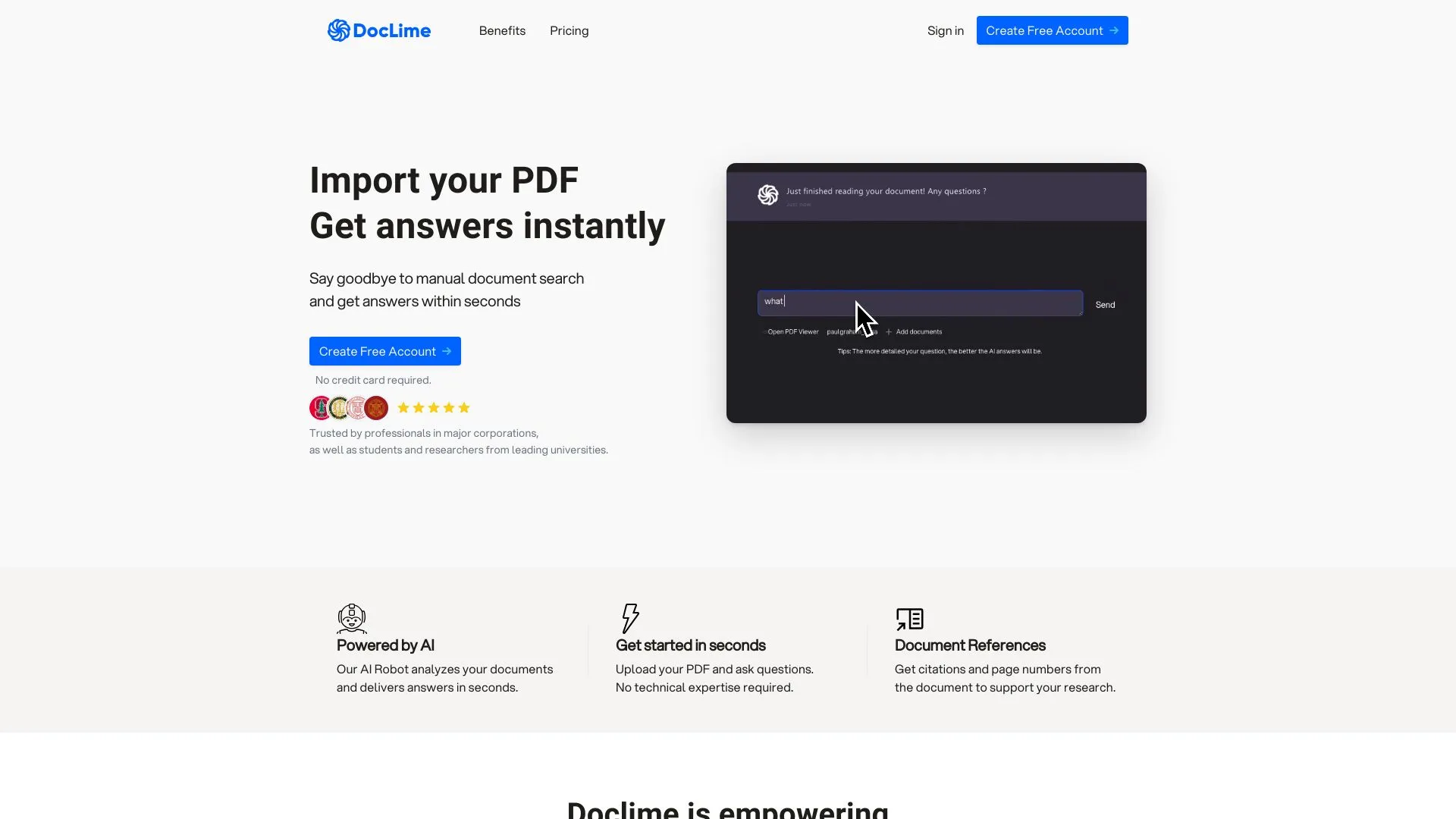 Doclime - AI-Driven Document Analysis and Answers | Creati.ai