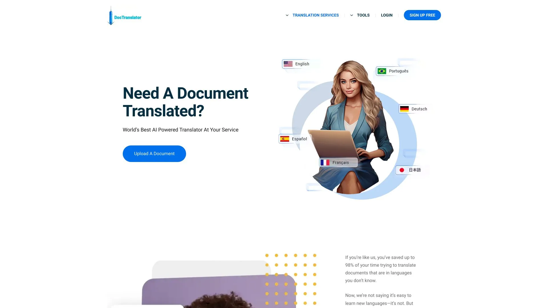 DocTranslator - Online PDF and Document Translation Service | Creati.ai