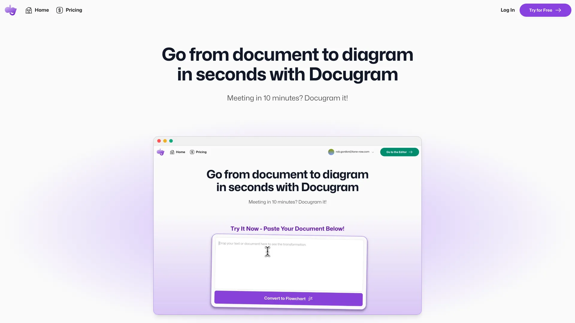 Docugram - AI-Powered Text to Flowchart Conversion Tool | Creati.ai
