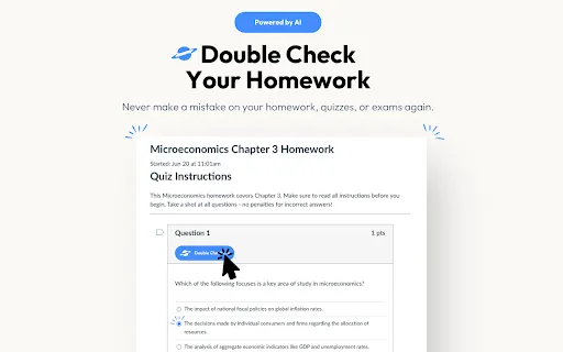 Double Check AI: Homework Helper for Students | Creati.ai