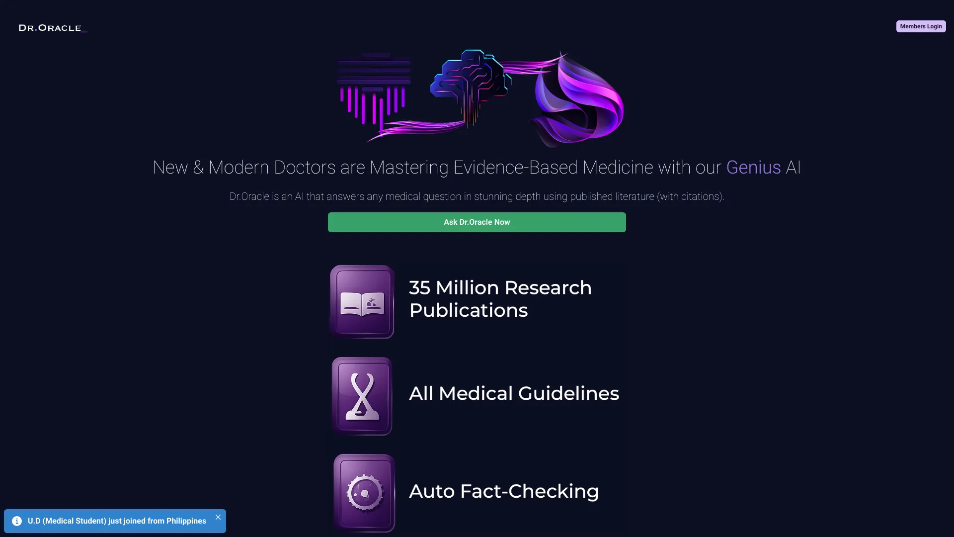 Dr.Oracle - Advanced AI Research Assistant for Medical Inquiries | Creati.ai