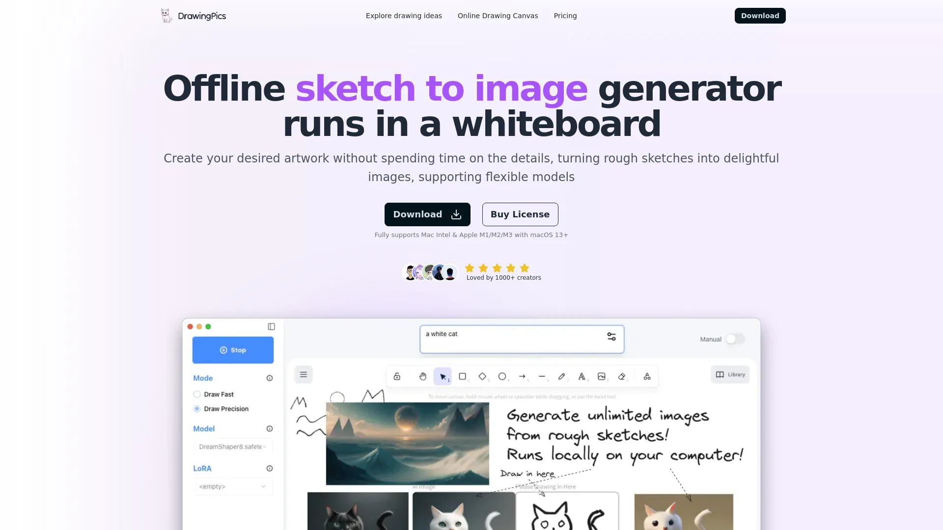 DrawingPics: Offline AI Art Generator Tool | Creati.ai