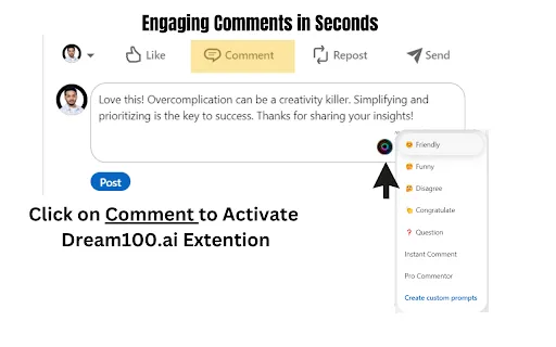 Dream100AI: Personalized AI Comments for Networking | Creati.ai